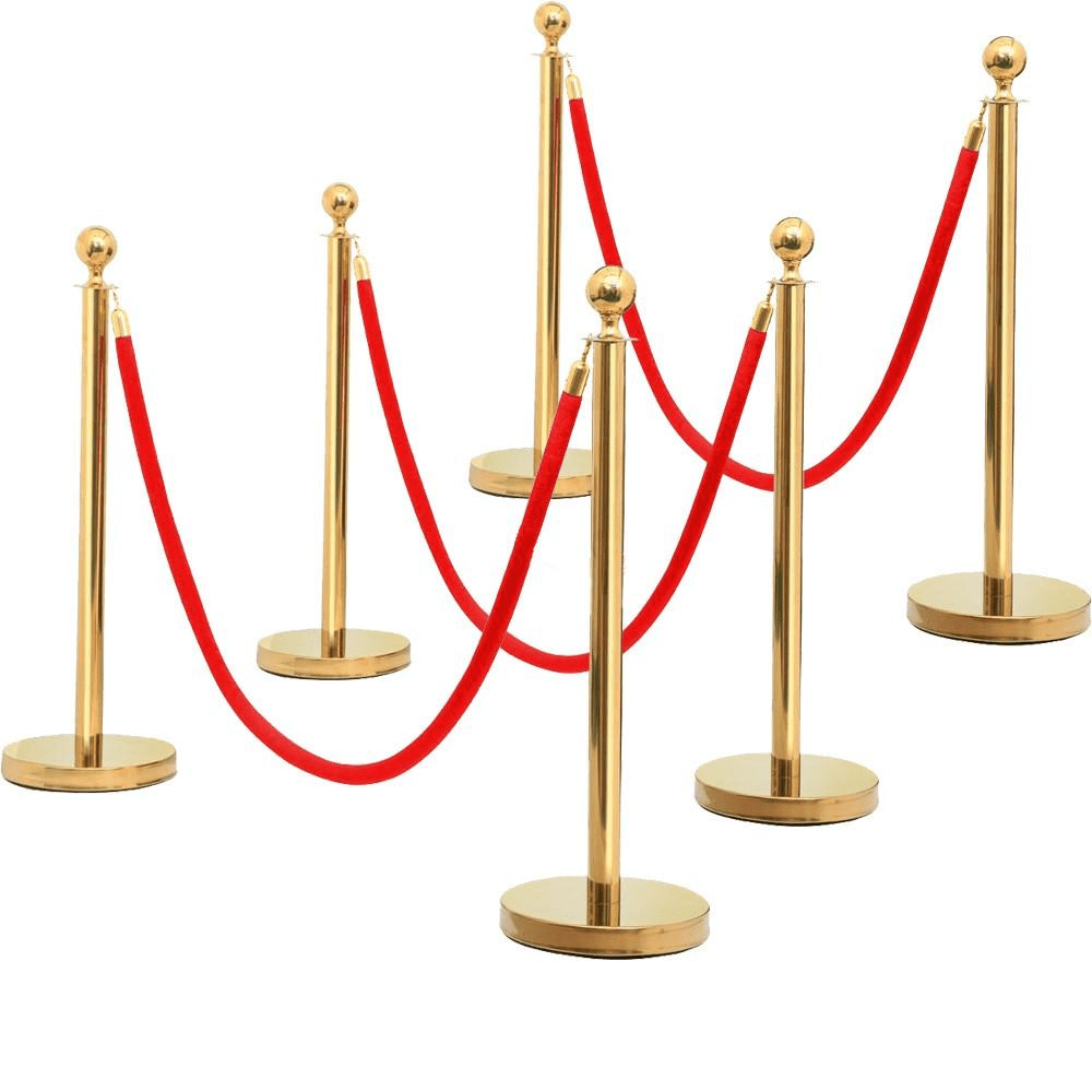 Renwick 6-Pack Ball Top Stainless Steel Stanchion, Gold - Walmart.com
