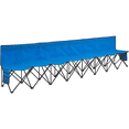 Renwick 8 Seats Portable Folding Bench with Backrest, Blue - Walmart.com