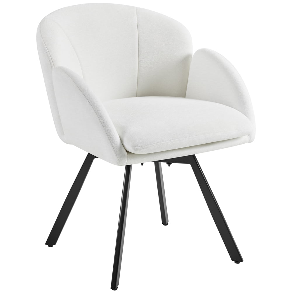 Renwick Flower Shaped Swivel Accent Chair with Removable Seat Cushion ...