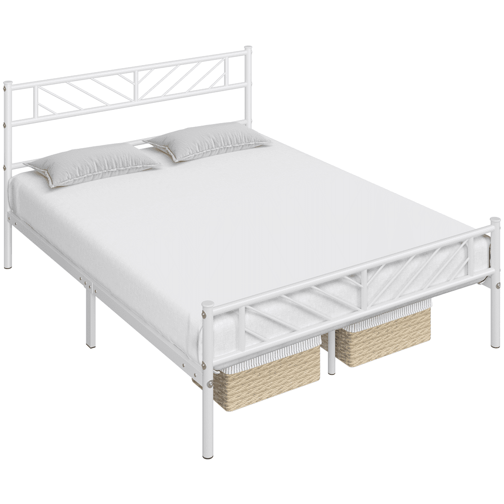 Renwick Justice Queen Size Metal Platform Bed with Arrow Design for ...