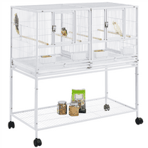 Free Shipping! SmileMart Stackable Wide Divided Metal Bird Breeder Cage ...