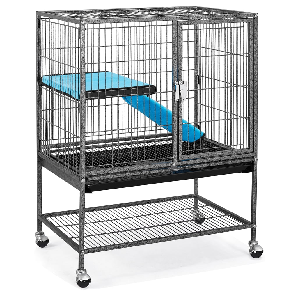 Renwick Rolling Metal Small Animal Cage with Removable Ramp and ...