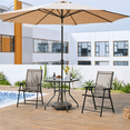 Renwick Set of 2 Outdoor Folding Dining Chairs with Backrest, Brown ...