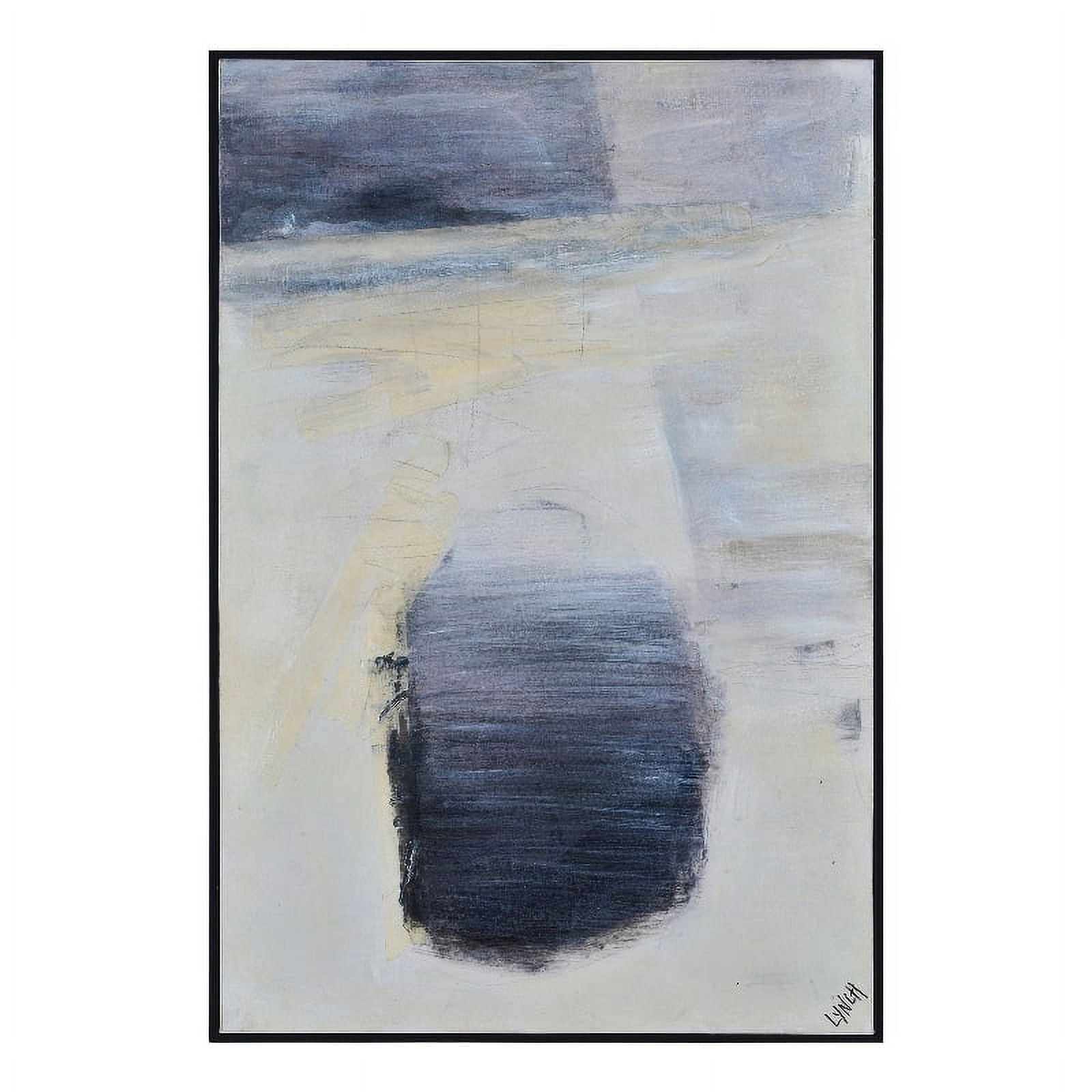 Renwil Chaldene 36x24" Modern Cotton Hanging Wall Canvas Art in Gray ...