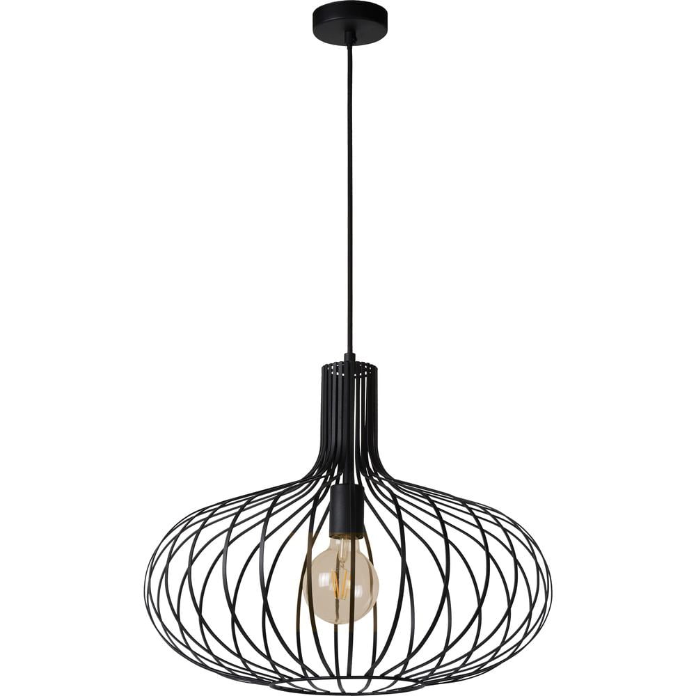 Renwil Ione 1-Light Modern Metal & Glass Ceiling Fixture in Black ...