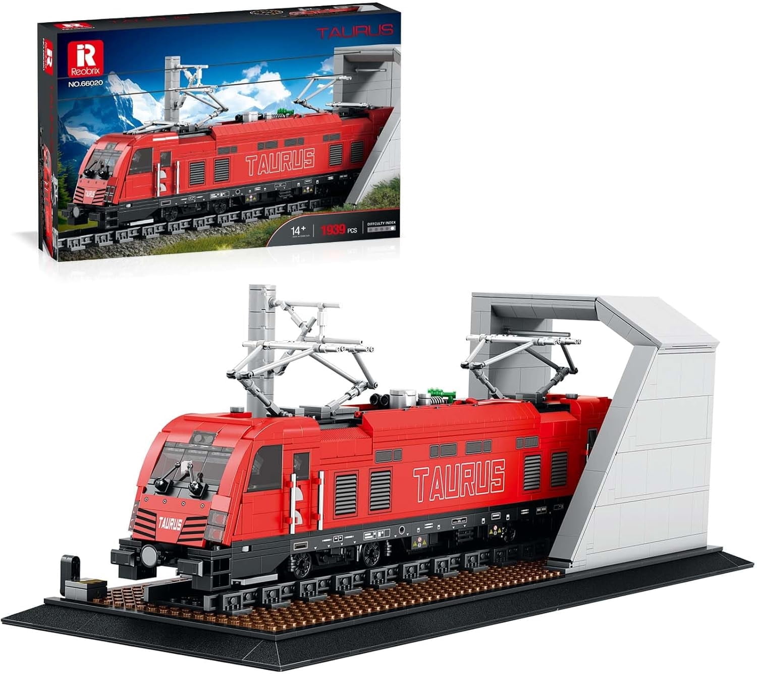 Reobrix 66020 Taurus Locomotive Building Blocks Set, Train Model ...