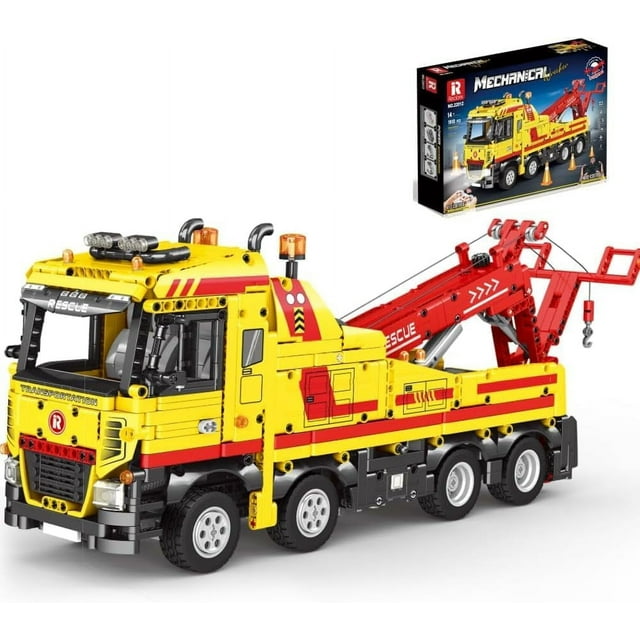 Reobrix Tow Truck Building Set, Car Toy Model Replica, Car Building Set ...