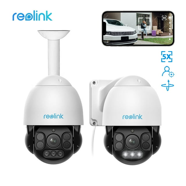 Reolink 2pcs RLC-823A+Ceiling Bracket, 4K PTZ Outdoor PoE IP Camera Home Security Surveillance ...