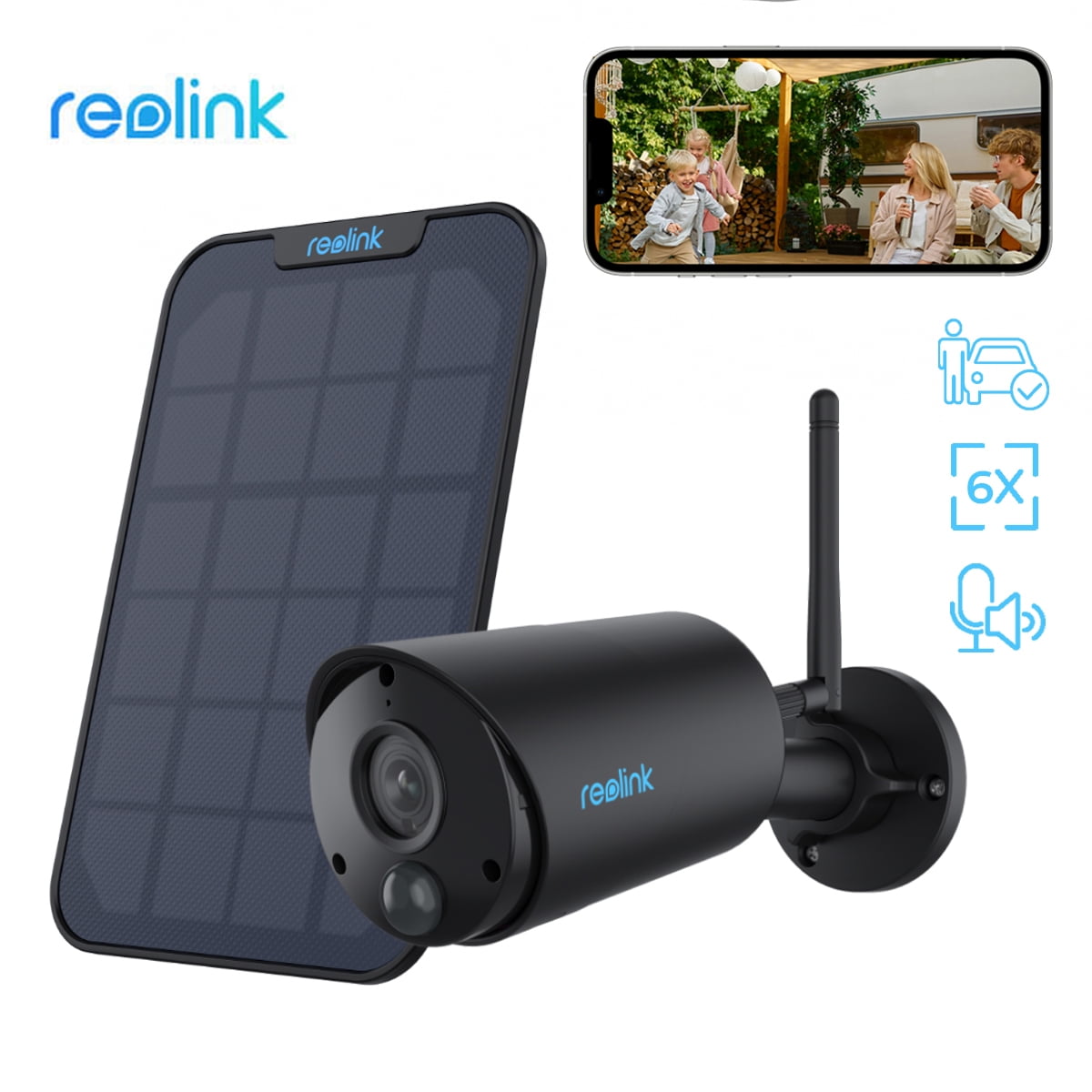 Reolink 3MP Outdoor/Indoor Rechargeable Battery-Powered Wireless WIFI ...