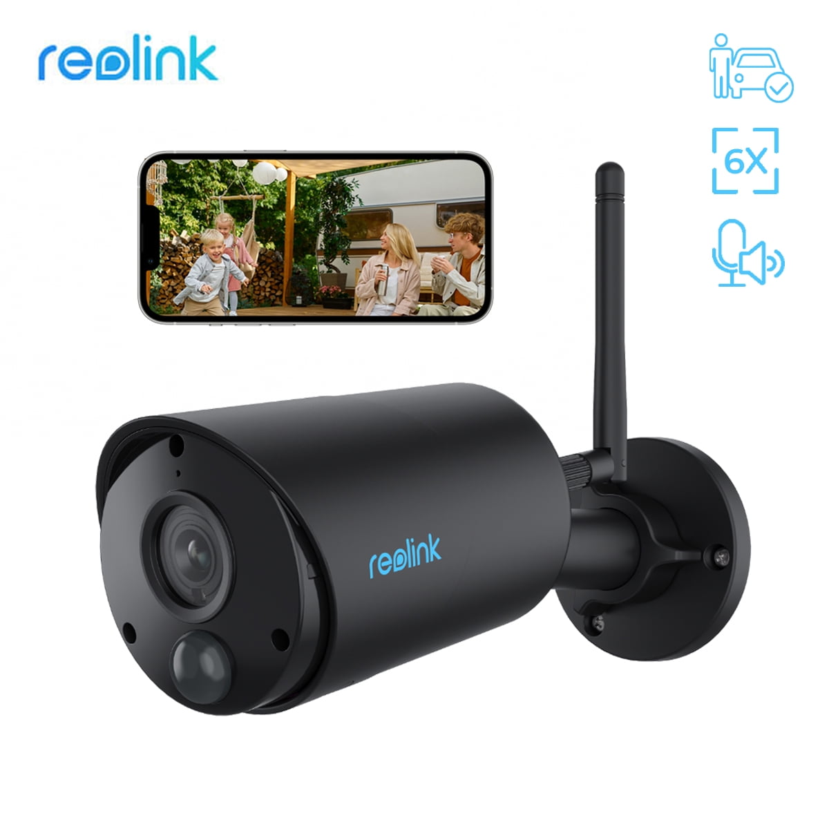Reolink 3MP Outdoor/Indoor Rechargeable Battery-Powered Wireless WIFI ...