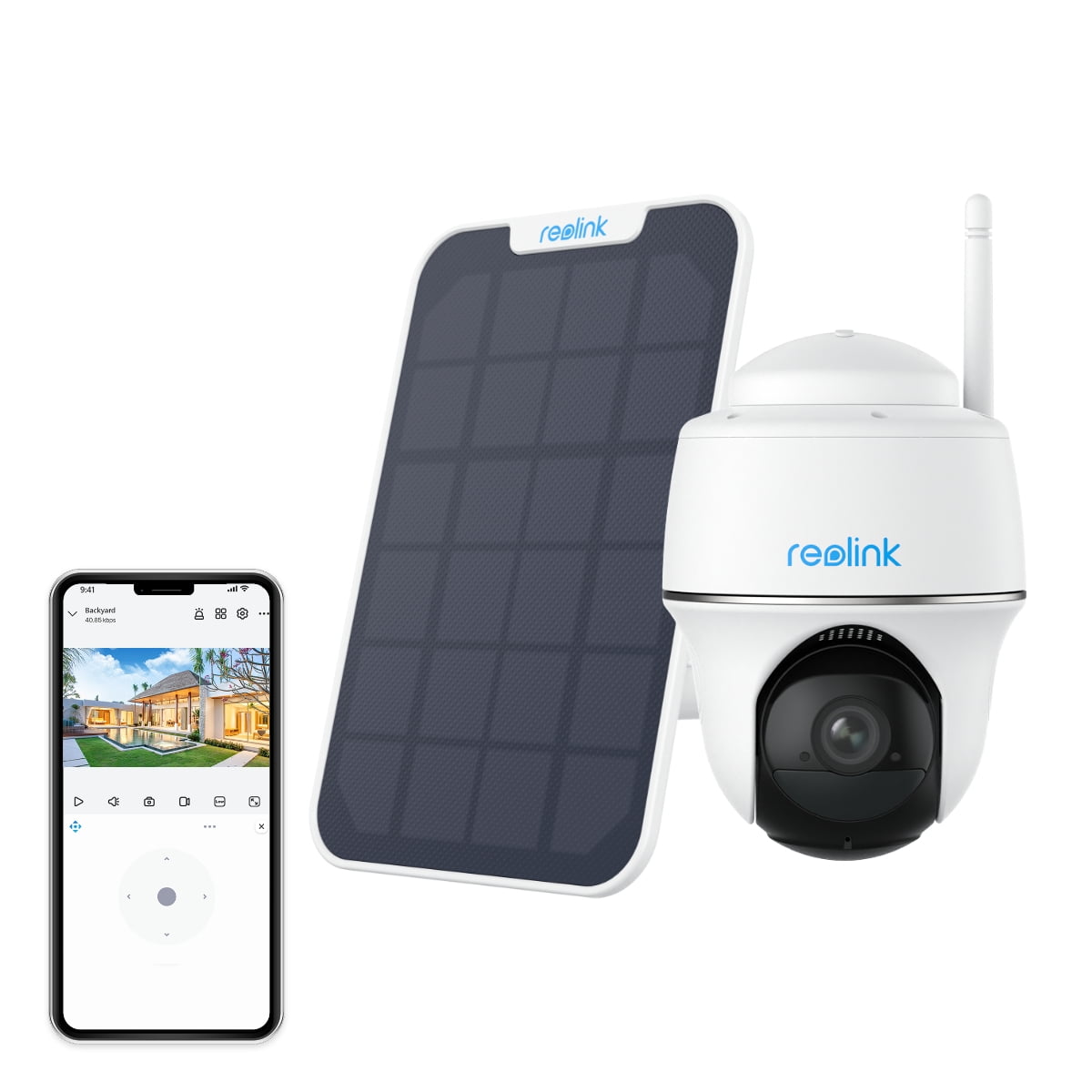 Reolink 3MP Wireless Pan & Tilt Battery Security Camera w/ 3W Solar ...