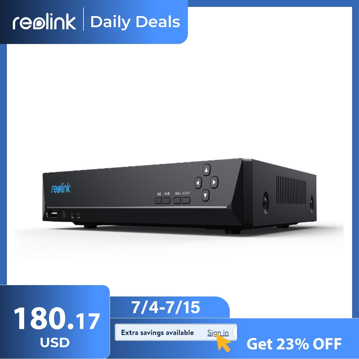 Reolink 4K 8CH Video Surveillance Home Security PoE NVR, Pre-Installed ...