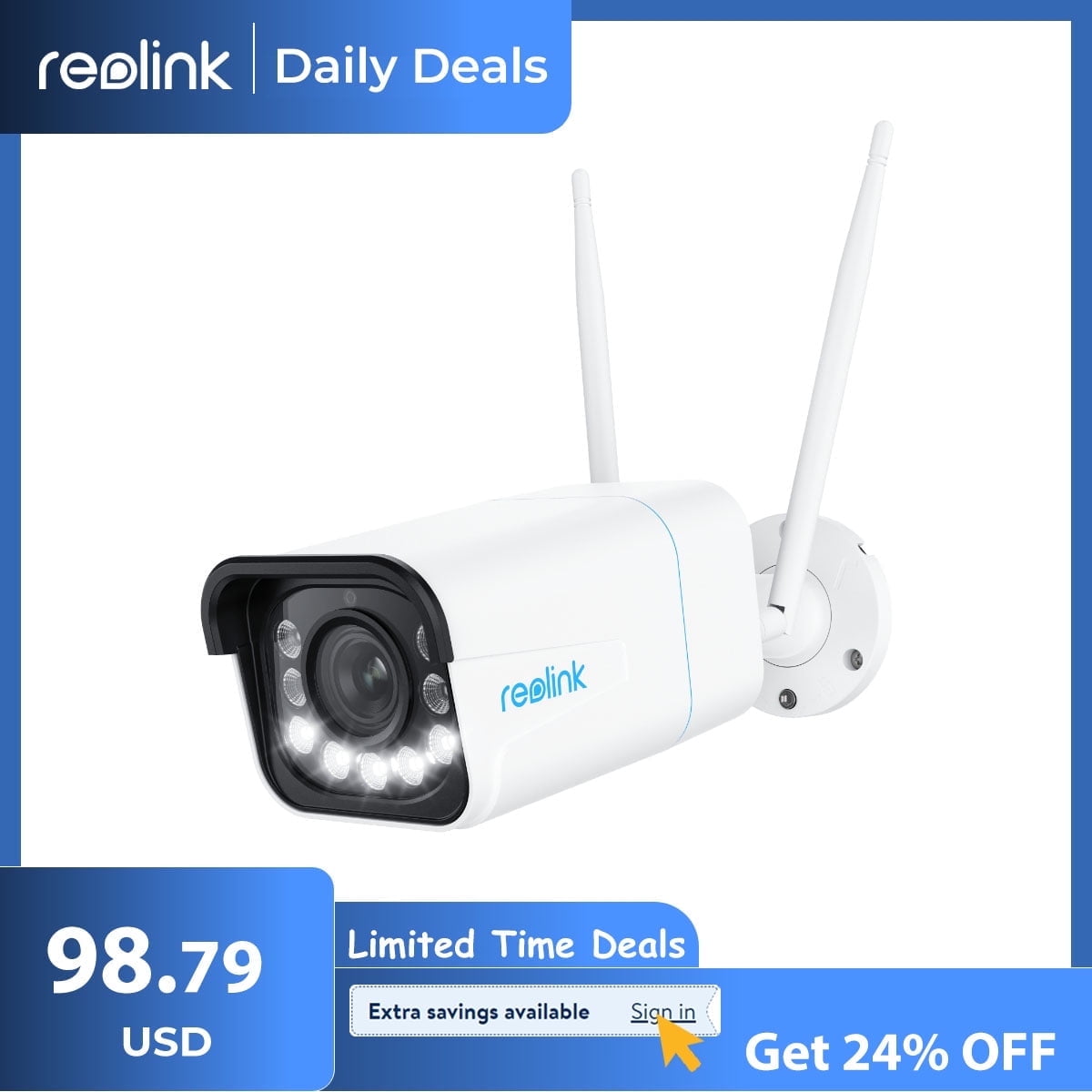 Reolink 4K 8MP HD Wi-Fi 6 Security IP Camera Color Night Vision,5X ...