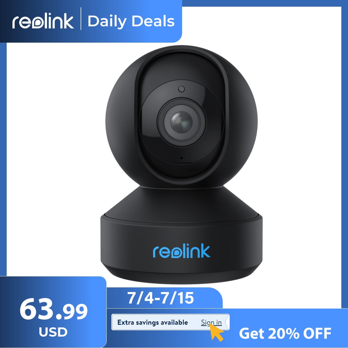 Reolink 5MP 2.4/5G WiFi Indoor Security Camera PTZ with Auto Tracking ...