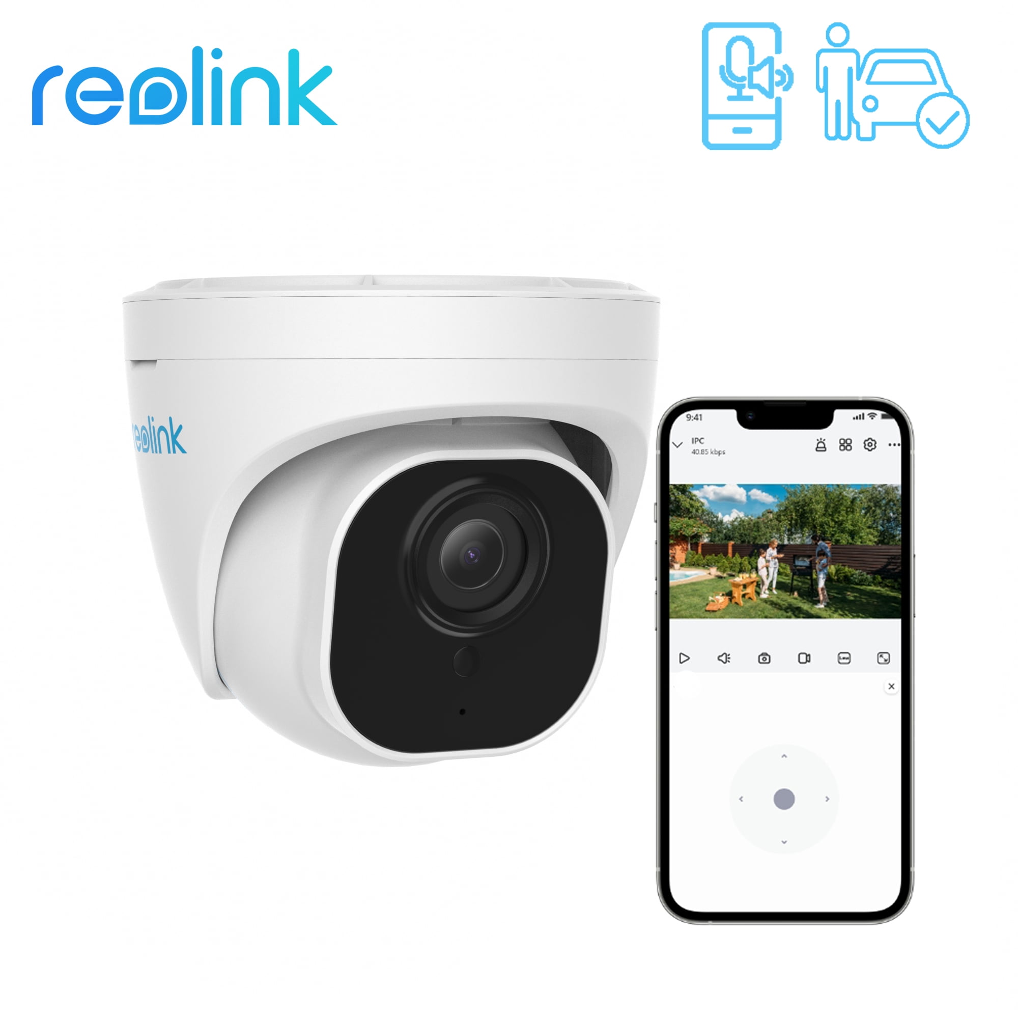 Reolink 5mp Poe Dome Secuirty Camera Person Vehicle Detection 24 7 Recording Smart Playback