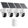 Reolink Argus PT 2K+ WiFi Solar Security Camera System, 4-Pack, Auto ...