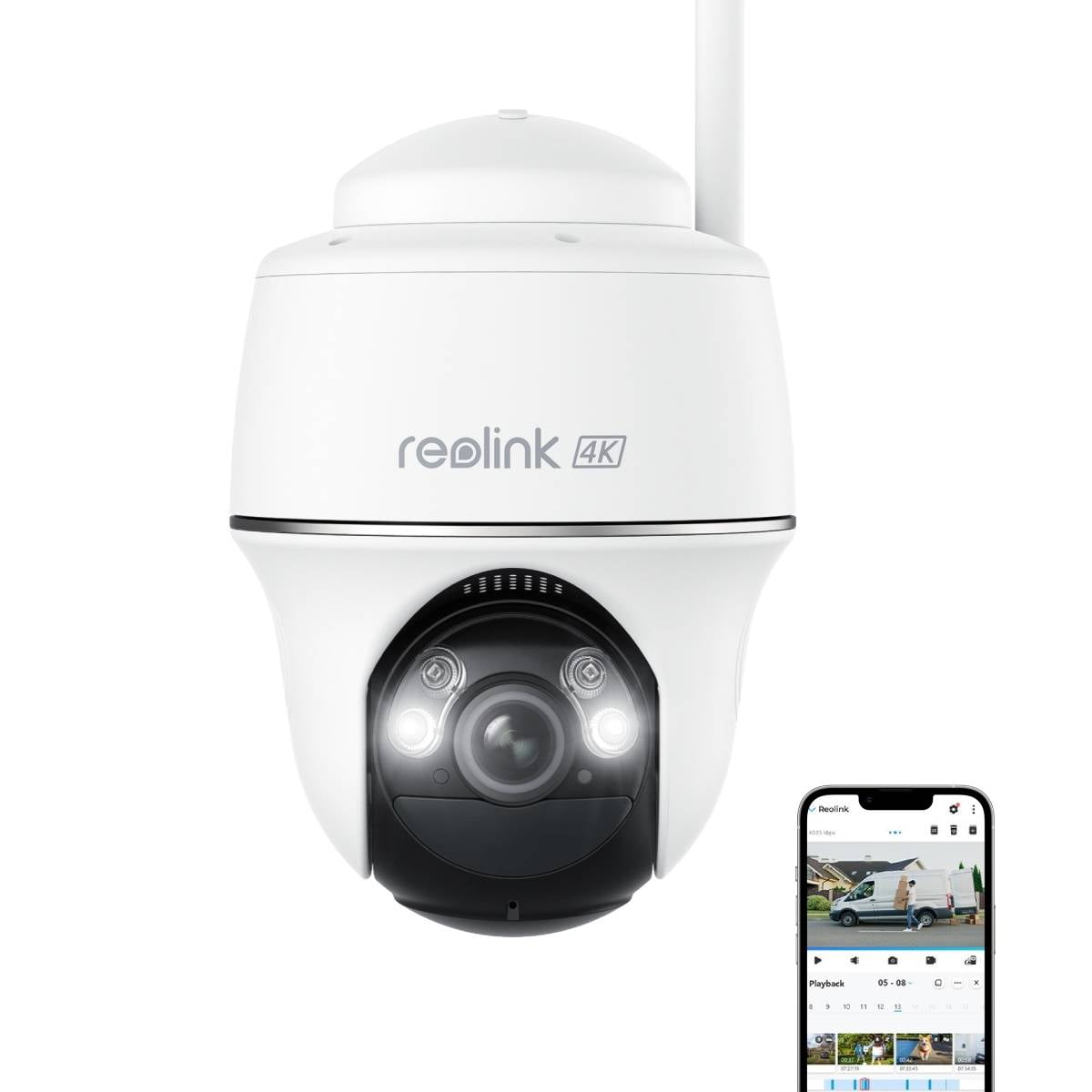Reolink Argus Series B440 First 4K Solar Security Battery Camera Wireless Outdoor Dual-Band Wi ...