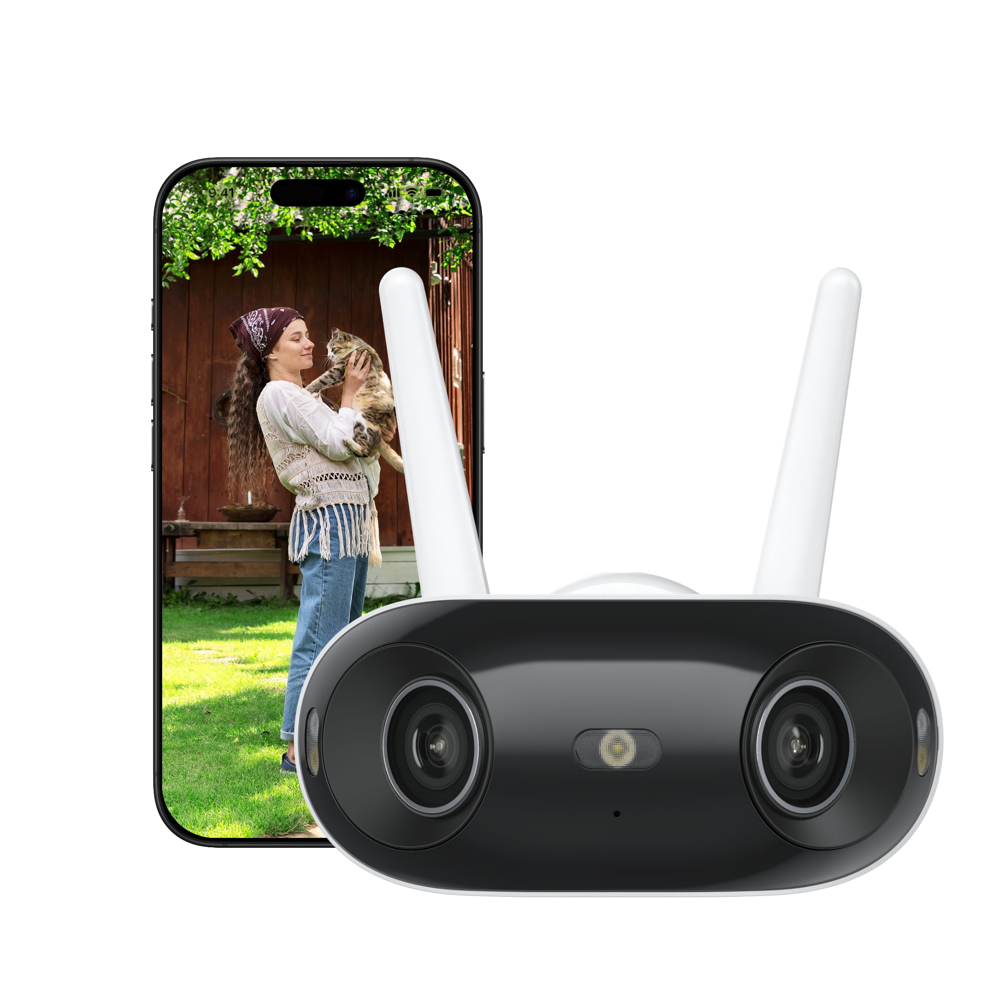 Reolink Elite 4K 8MP Dual-Lens Plug-in WiFi Security Camera, 180° Color ...