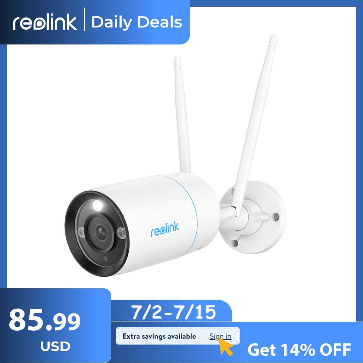 Reolink RLC-810WA WIFI 4K 8MP Security Camera, Dual Band WIFI, Color ...