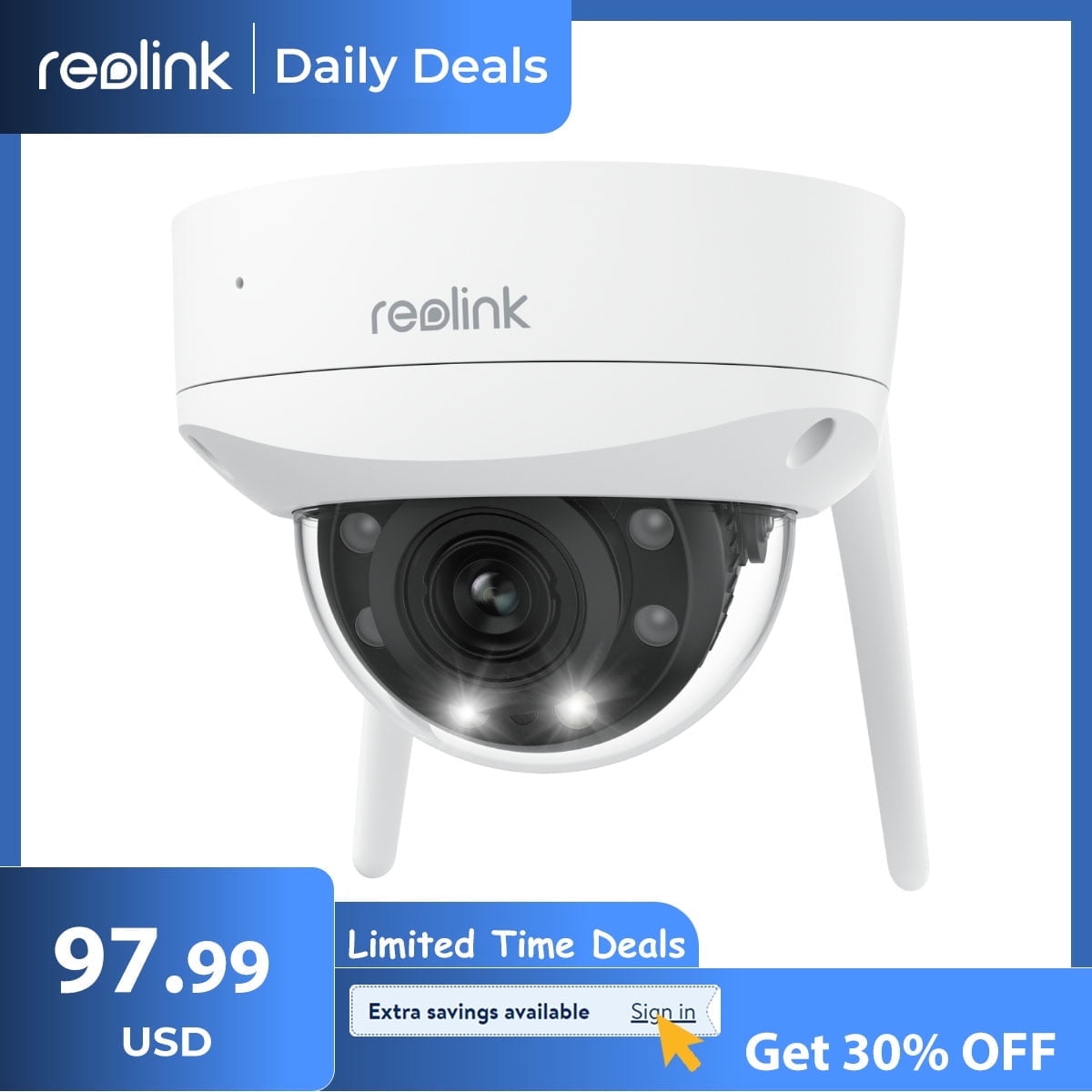 Reolink 4K Color 8MP Wi-Fi 6 Security Camera, 5X Optical Zoom, IK10 ...