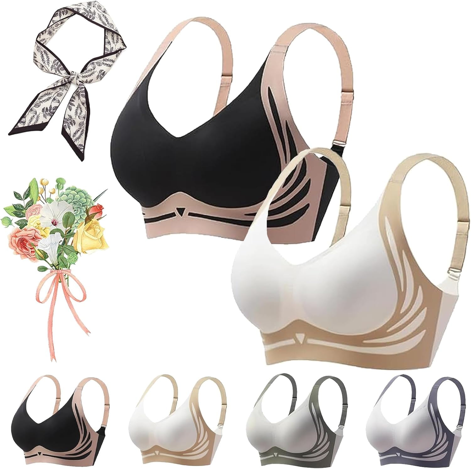 Reonproram Bra, Lushfitting Powerful Push-Up Seamless Bra, Super Gather ...