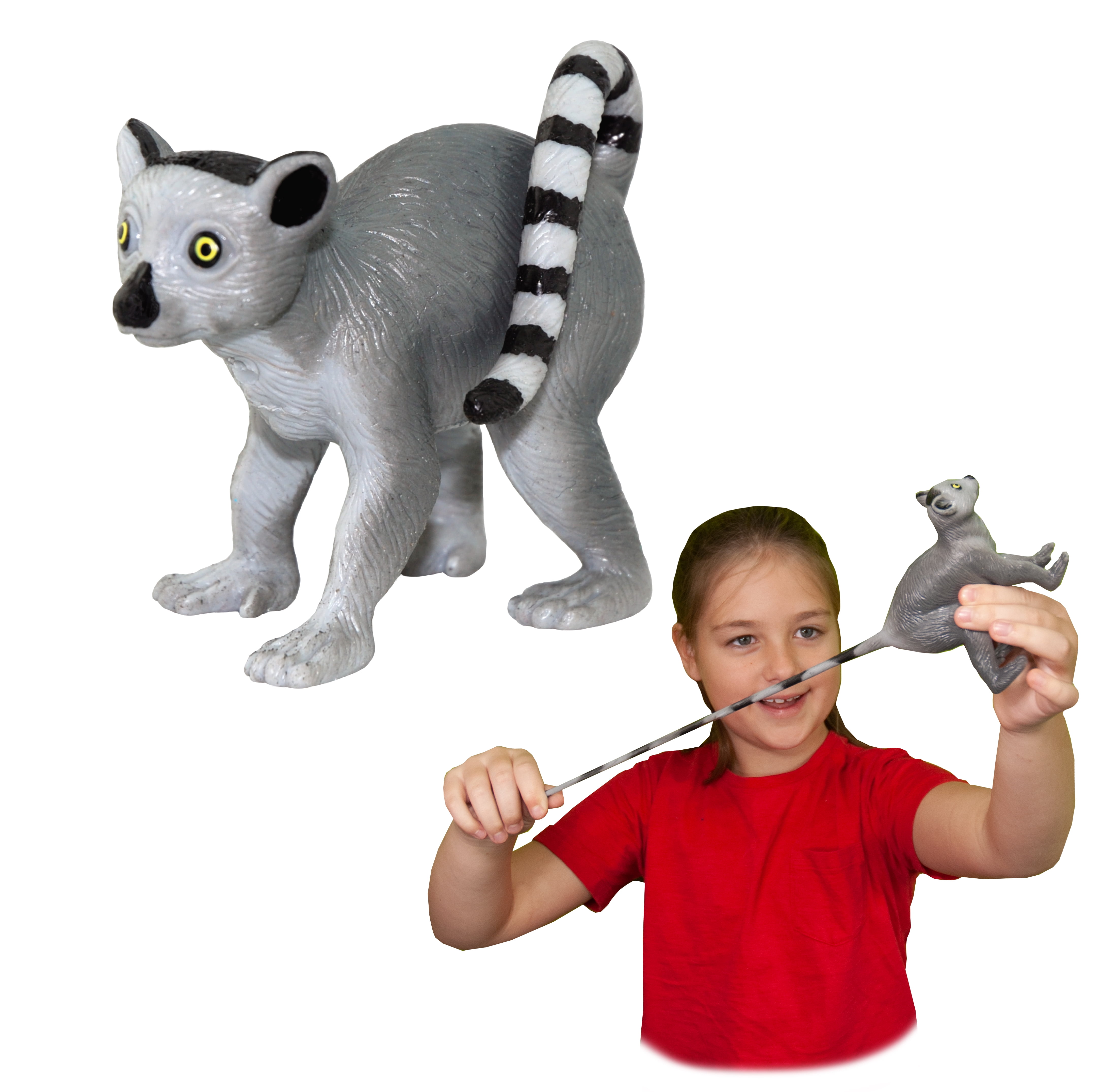 Rep Pals - Ring-Tailed Lemur, Stretchy Toy from Deluxebase. Super ...