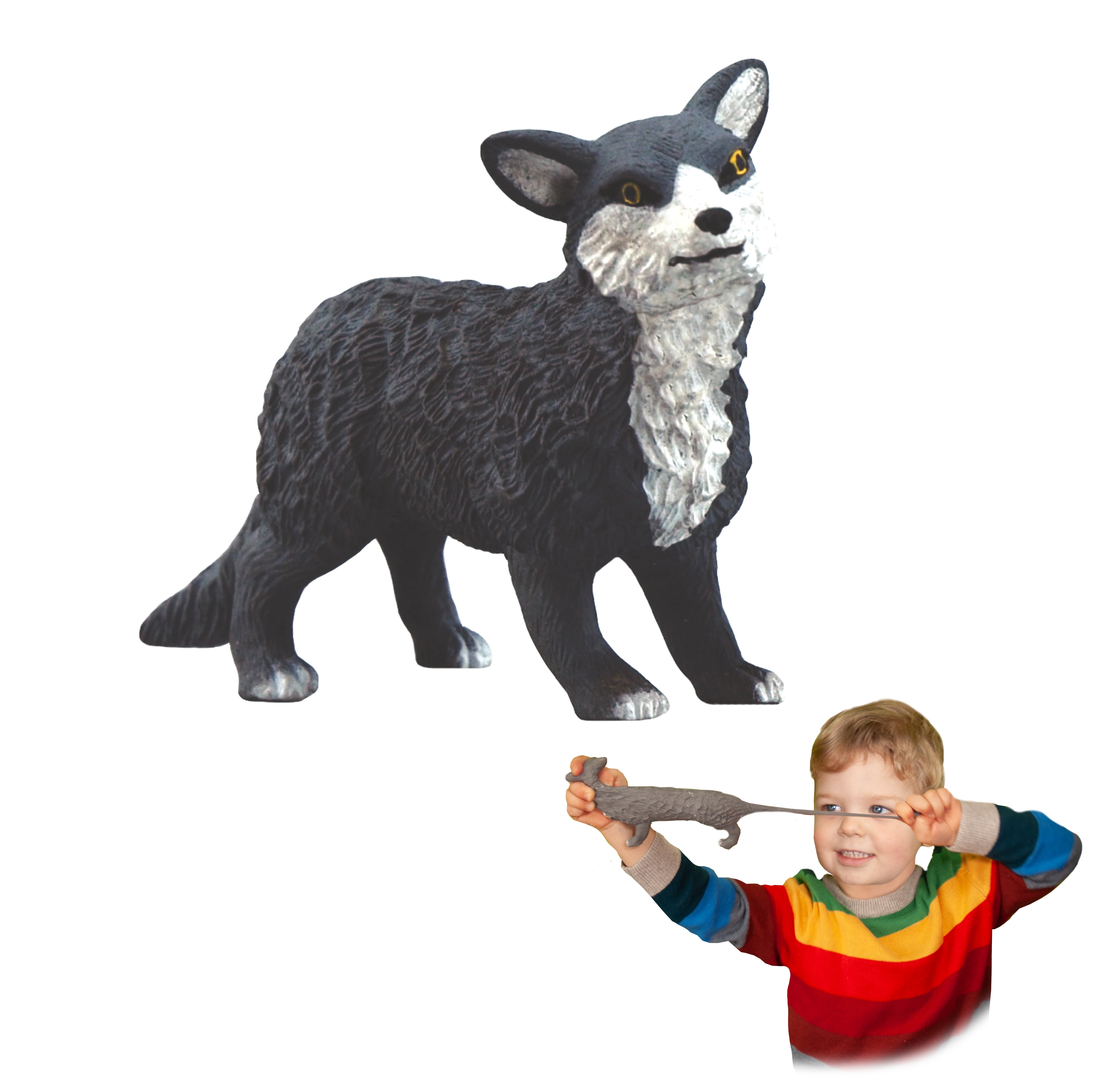 Rep Pals - Wolf, Stretchy Toy from Deluxebase. Super stretchy animal ...