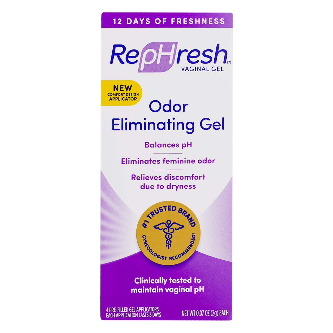 RepHresh Feminine Intimate Hygiene Vaginal Gel, PH Control, Freshness ...
