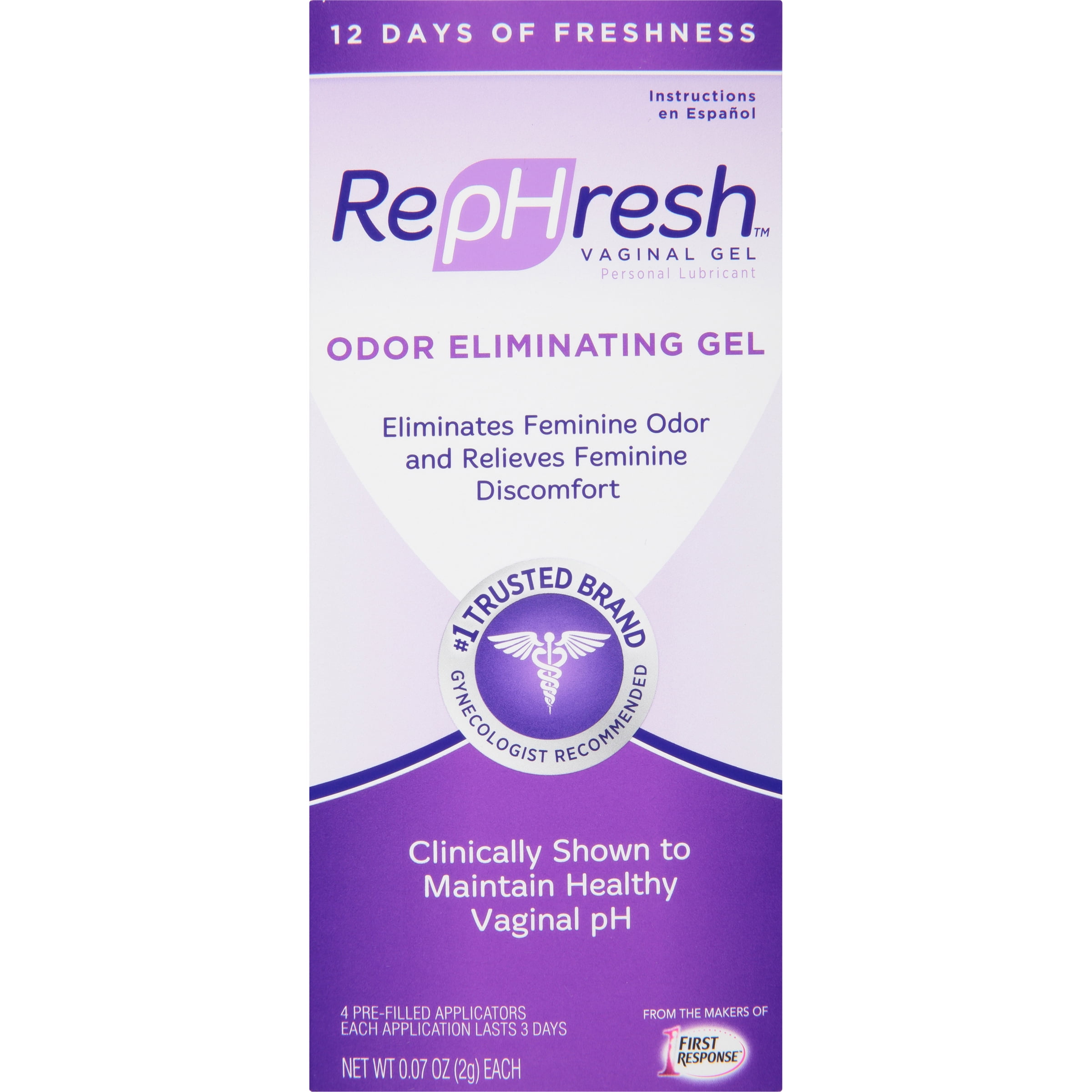RepHresh Odor Eliminating Gel, Vaginal pH Balance, Unscented, 0.07 oz ...