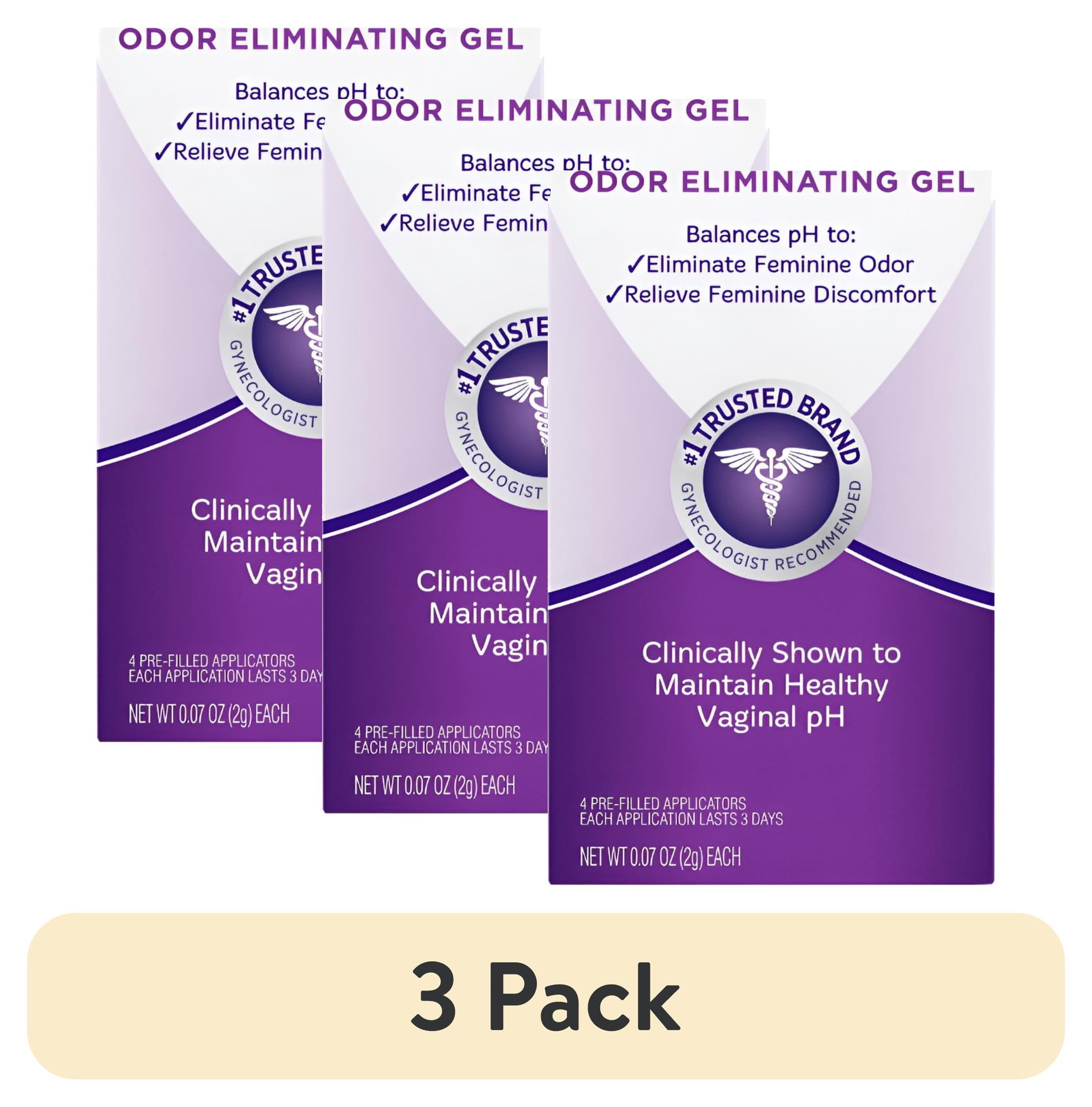 (3 pack) RepHresh Odor Eliminating Vaginal Gel, 4ct (0.07oz) - Walmart.com