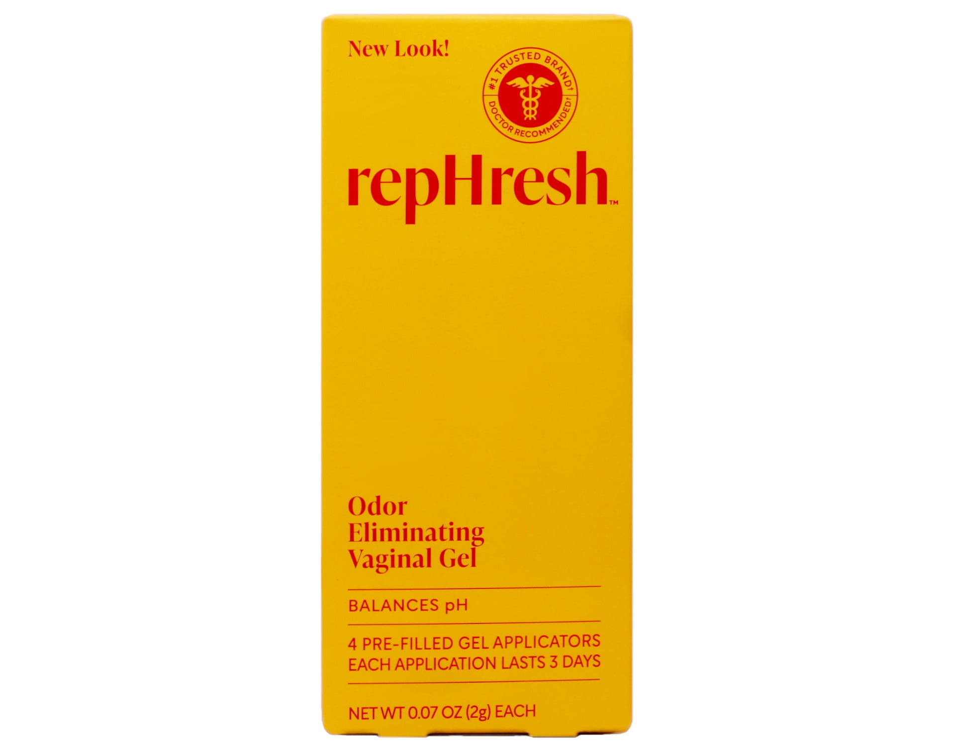 RepHresh Odor Eliminating Gel, pH Balancing, 4 Prefilled Applicators, 0 ...