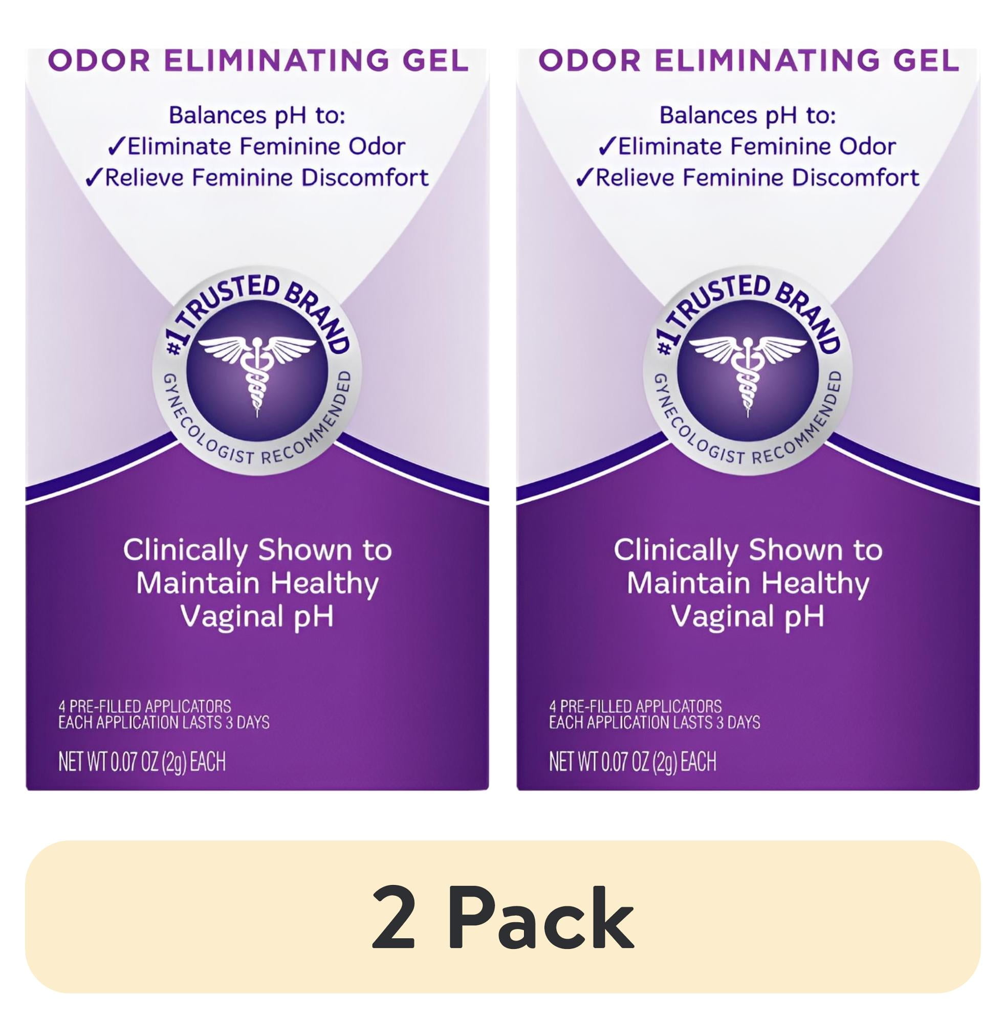 (2 pack) RepHresh Odor Eliminating Vaginal Gel, 4ct (0.07oz) - Walmart.com