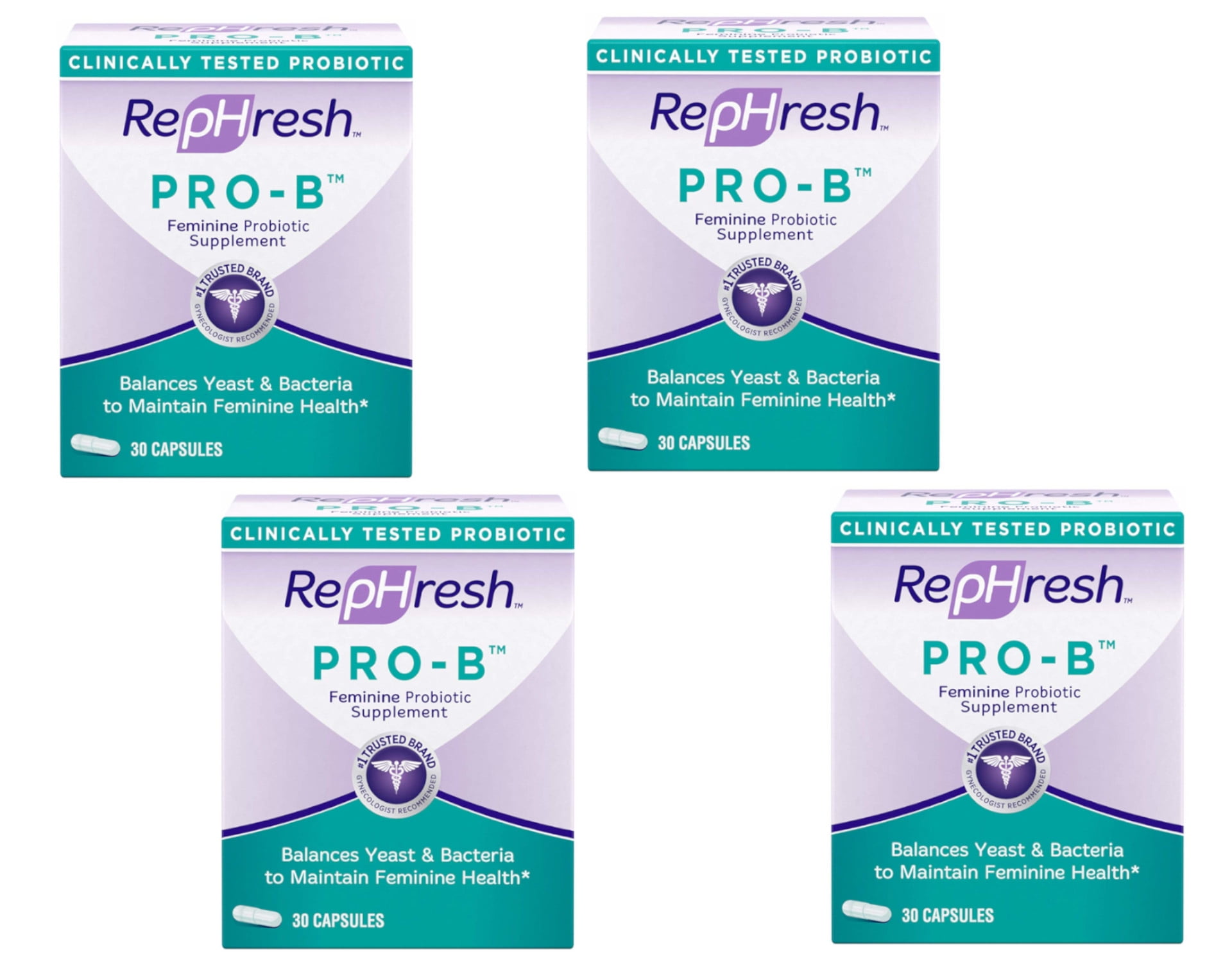 RepHresh Pro-B Feminine Probiotic Supplement Capsule Non Dairy Formula ...