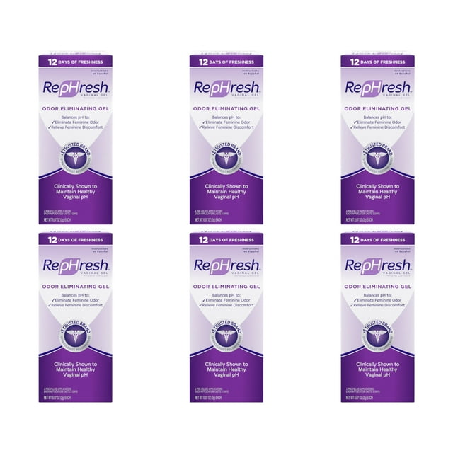RepHresh Odor Eliminating Vaginal Gel, PH Balancing Care, 4 Applicators ...