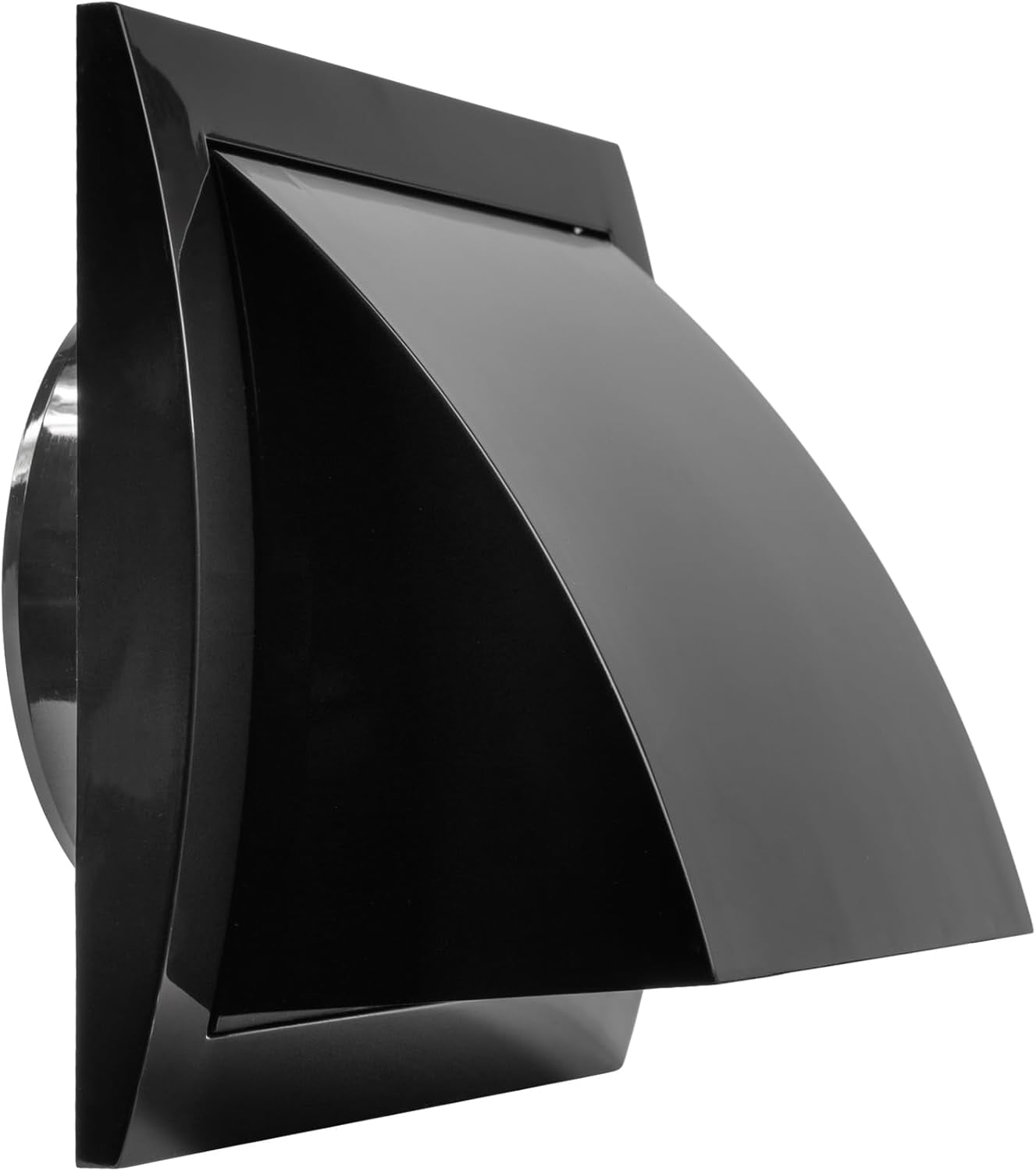 Repa Market 4” Inch Black Plastic Exhaust Hood with Rain Cover ...