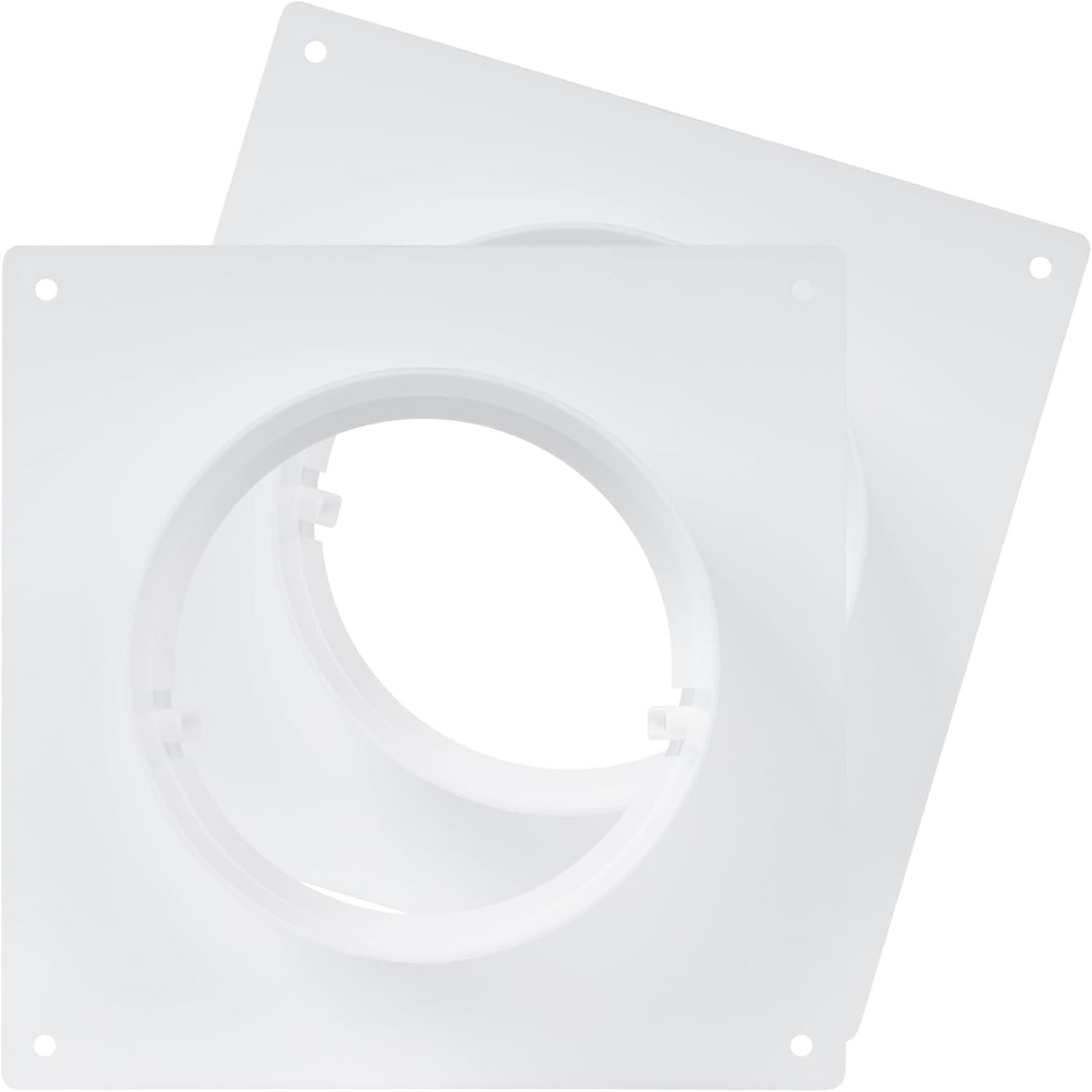 Repa Market 4" Inch Pack of 2 Duct Connector Flange - Plastic Straight ...