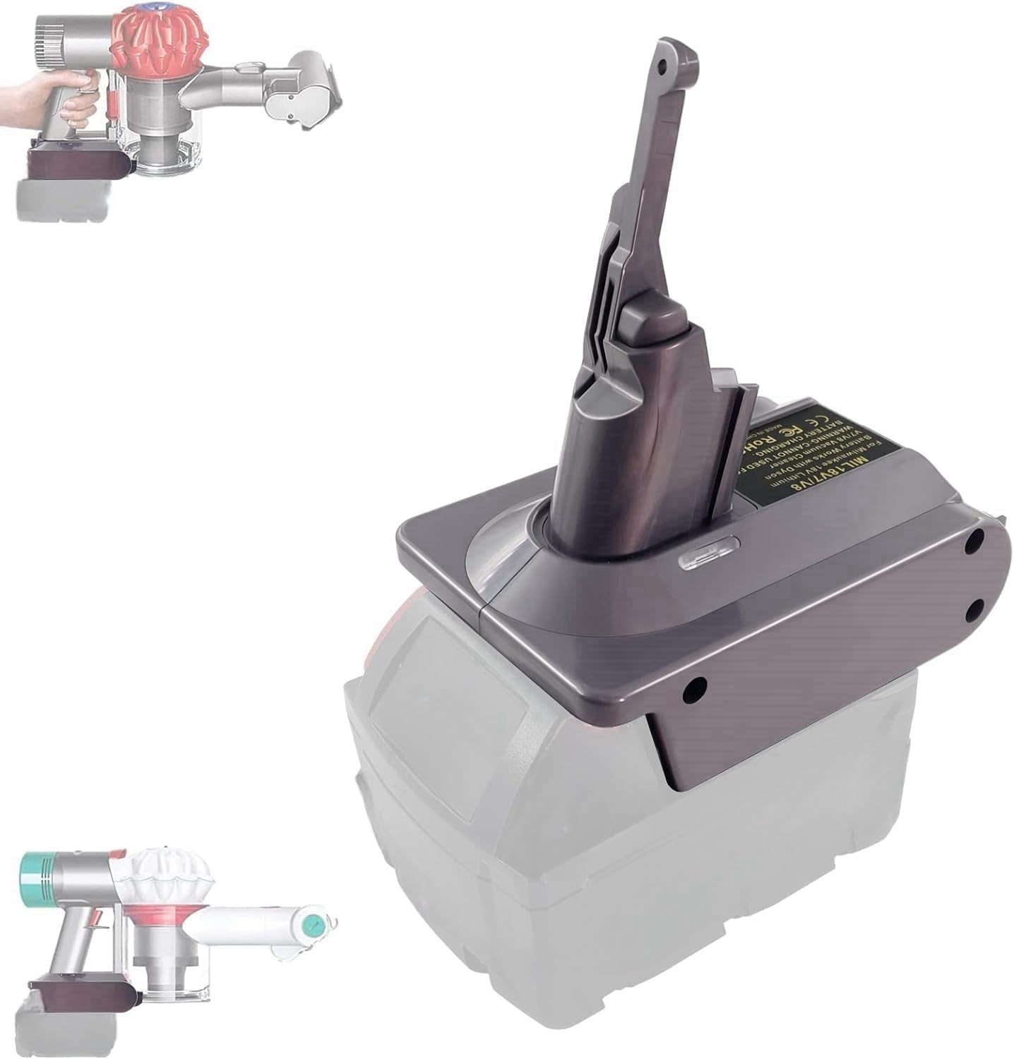 Repacement for V7V8 Vacuum Battery,Battery Adapter for Miwaukee 18V ...