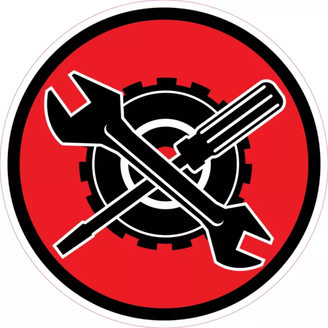 Repair Circle Logo (Screwdriver And Wrench) Sticker Window Decal Phone ...