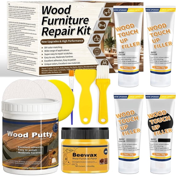 Repair Kit, Furniture Repair Kit, Filler, Putty and Beeswax- Repair ...