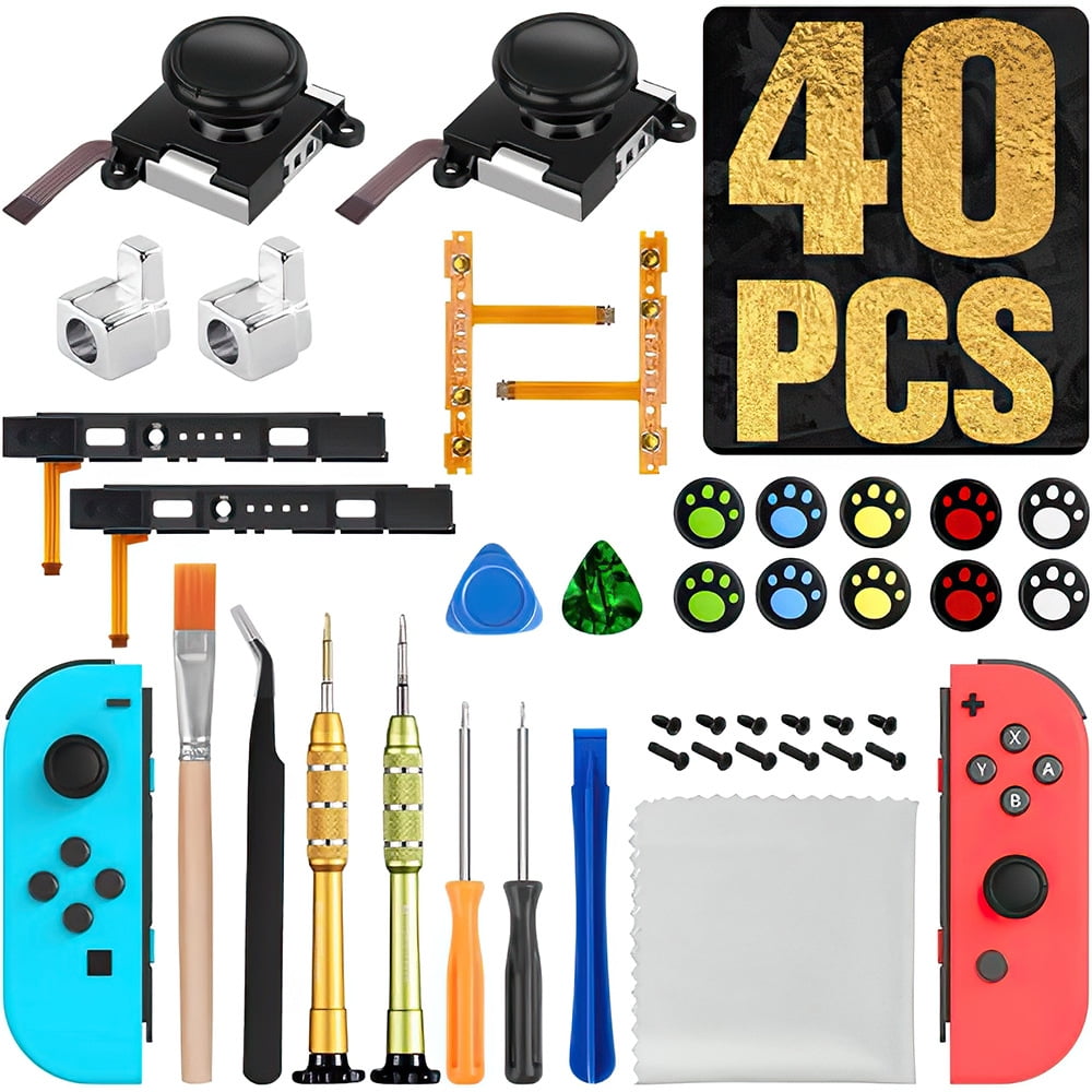 Repair Kit for Nintendo Switch Joy-Con - Replacement 3D Analog Joystick ...