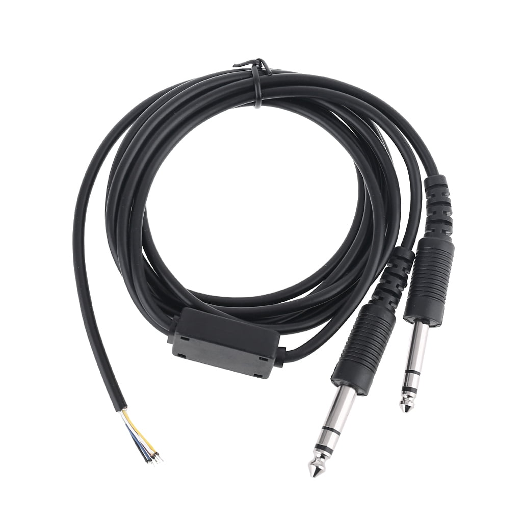 DIY Aviation Headset Dual-plug Aircraft Durable Headphones Replacement ...