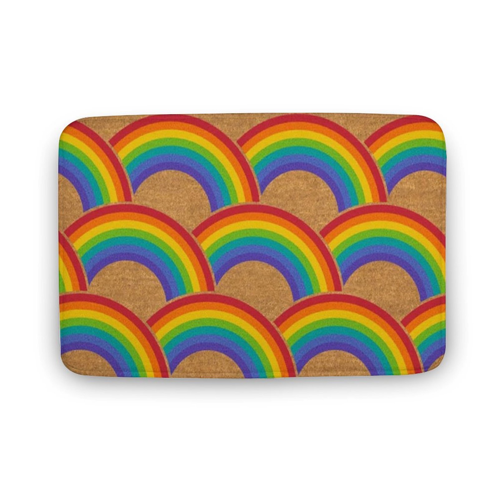 Repeat Rainbow Pride Doormat, Welcome Rainbow Door Mat, Rainbows ...
