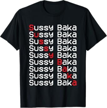 Repeated Sussy Baka Funny Gaming Meme T-Shirt - Walmart.com