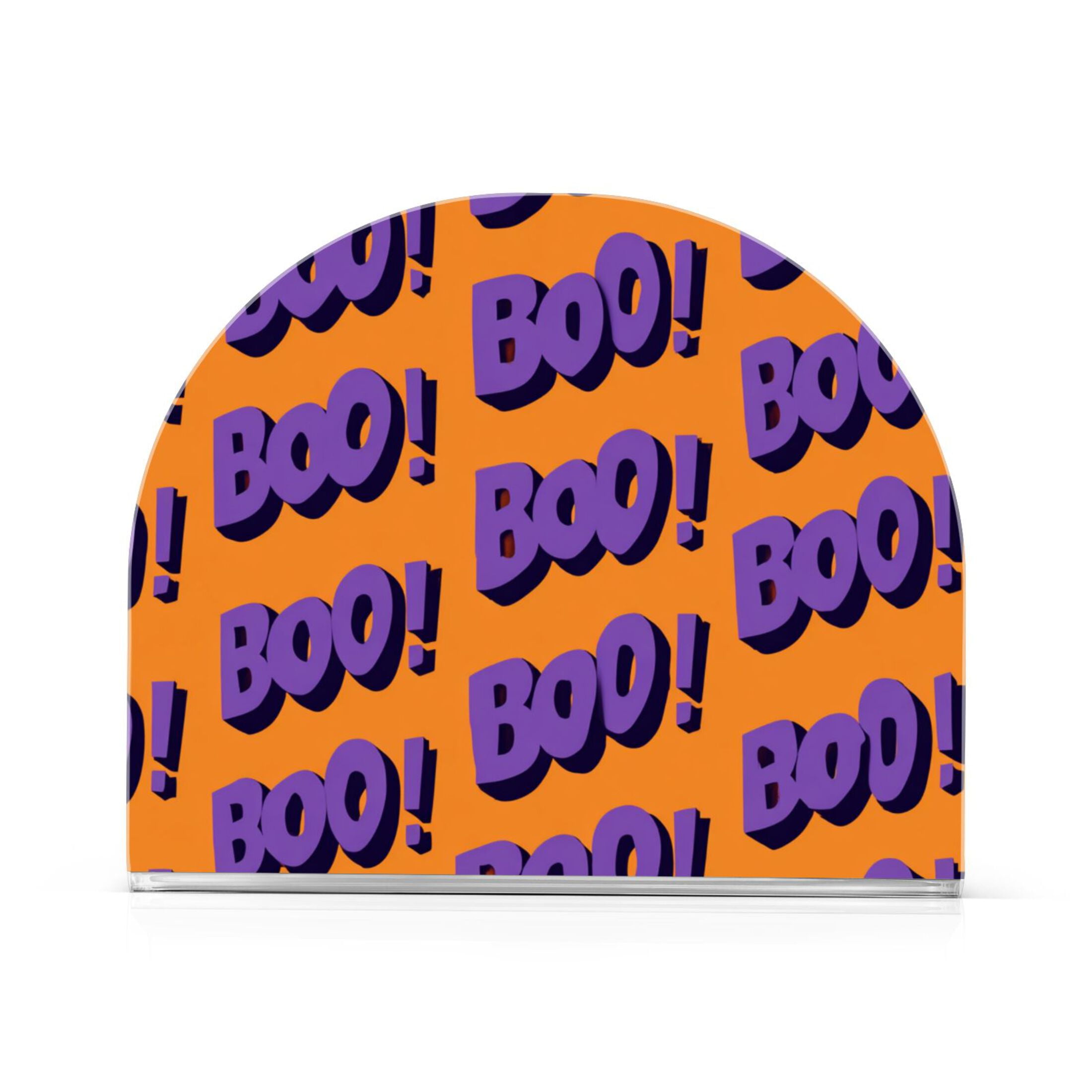 Repeating Boo Sign Halloween Acrylic Napkin Holders U-Shape Design ...