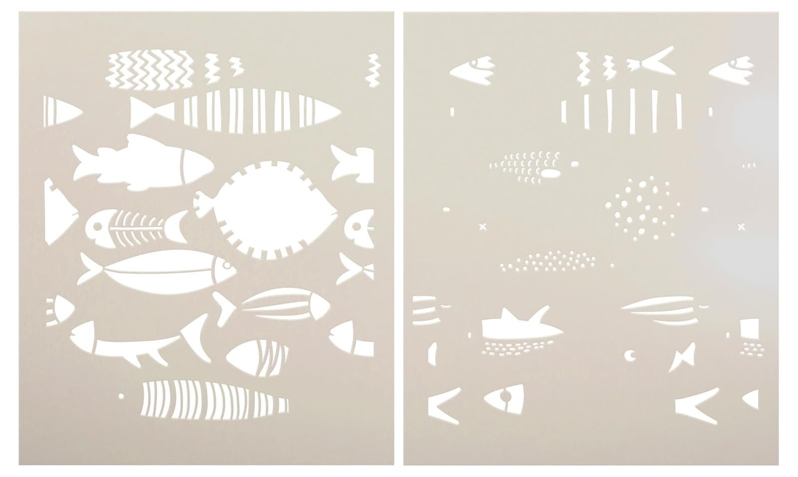 Repeating Fish Pattern Stencil by StudioR12 - USA Made - Select Size ...