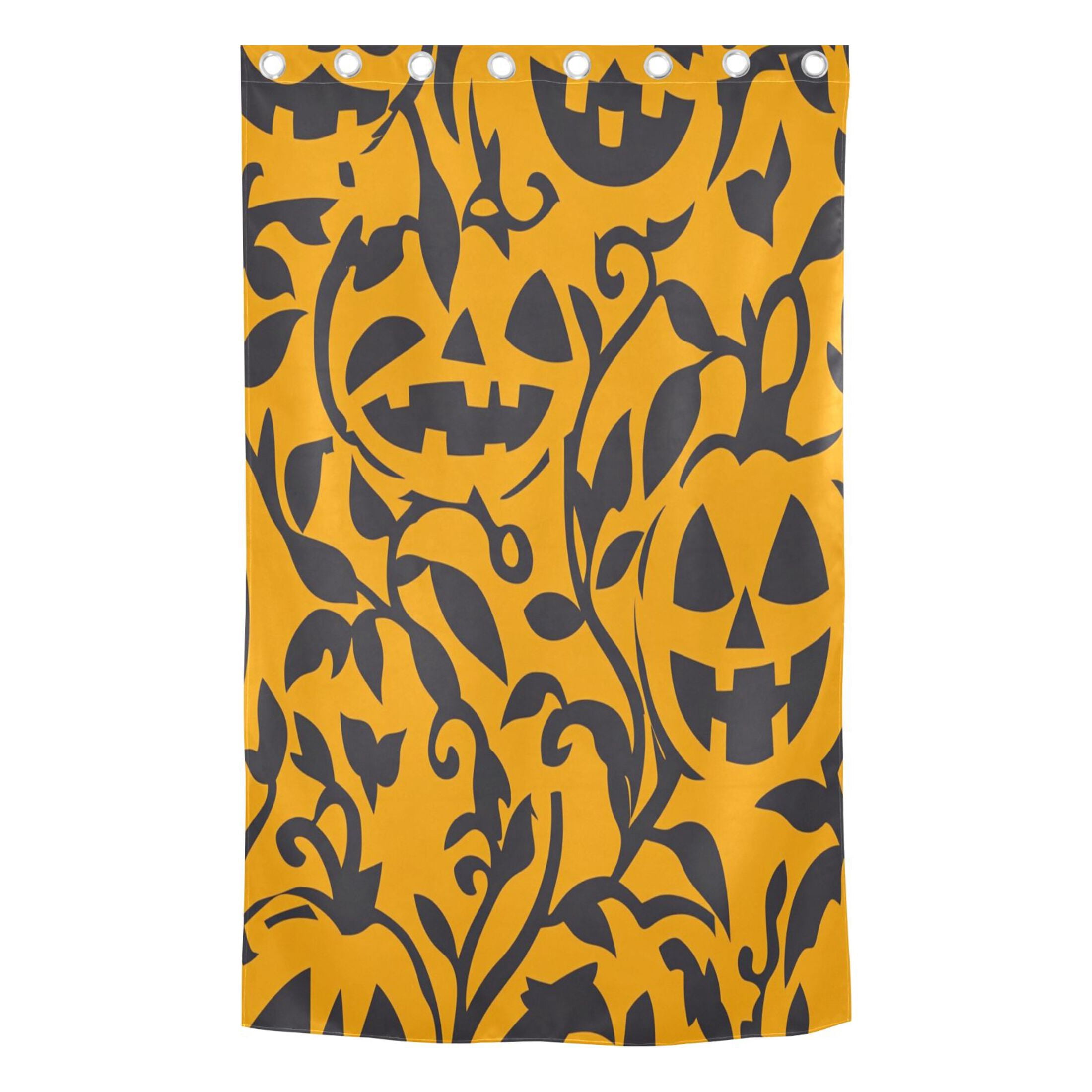 Repeating Pattern Pumpkin Thermal Insulated Blackout Curtain 84x42in ...