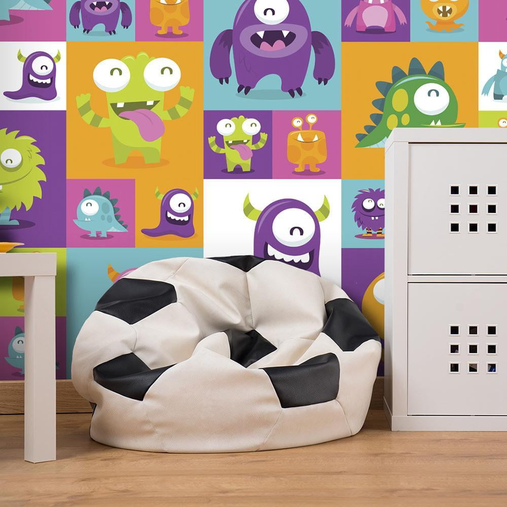 Repeating Wallpaper Roll - Lovely Monsters - 32.8'L x 19.7"W - Walmart.com