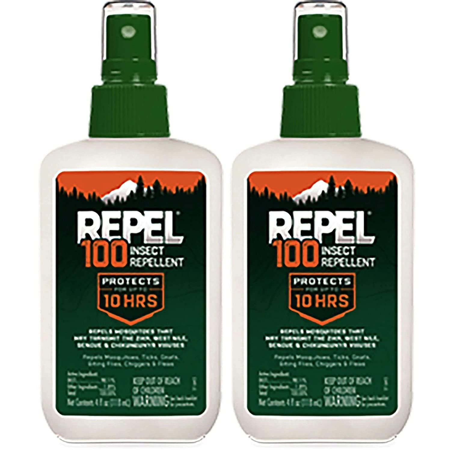 Repel 100 Insect Repellent Pump Spray 4oz for Mosquitoes Ticks Gnats 2 ...