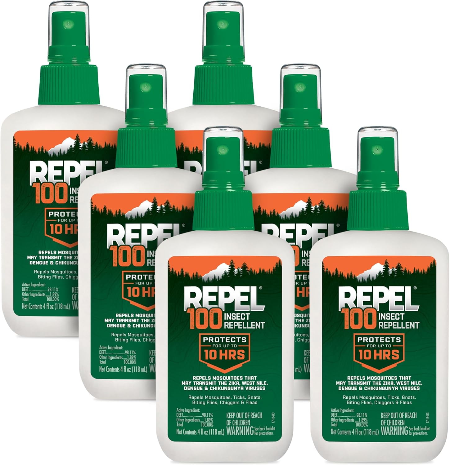 Repel 100 Insect Repellent, Repels Mosquitos, Ticks and Gnats, For ...