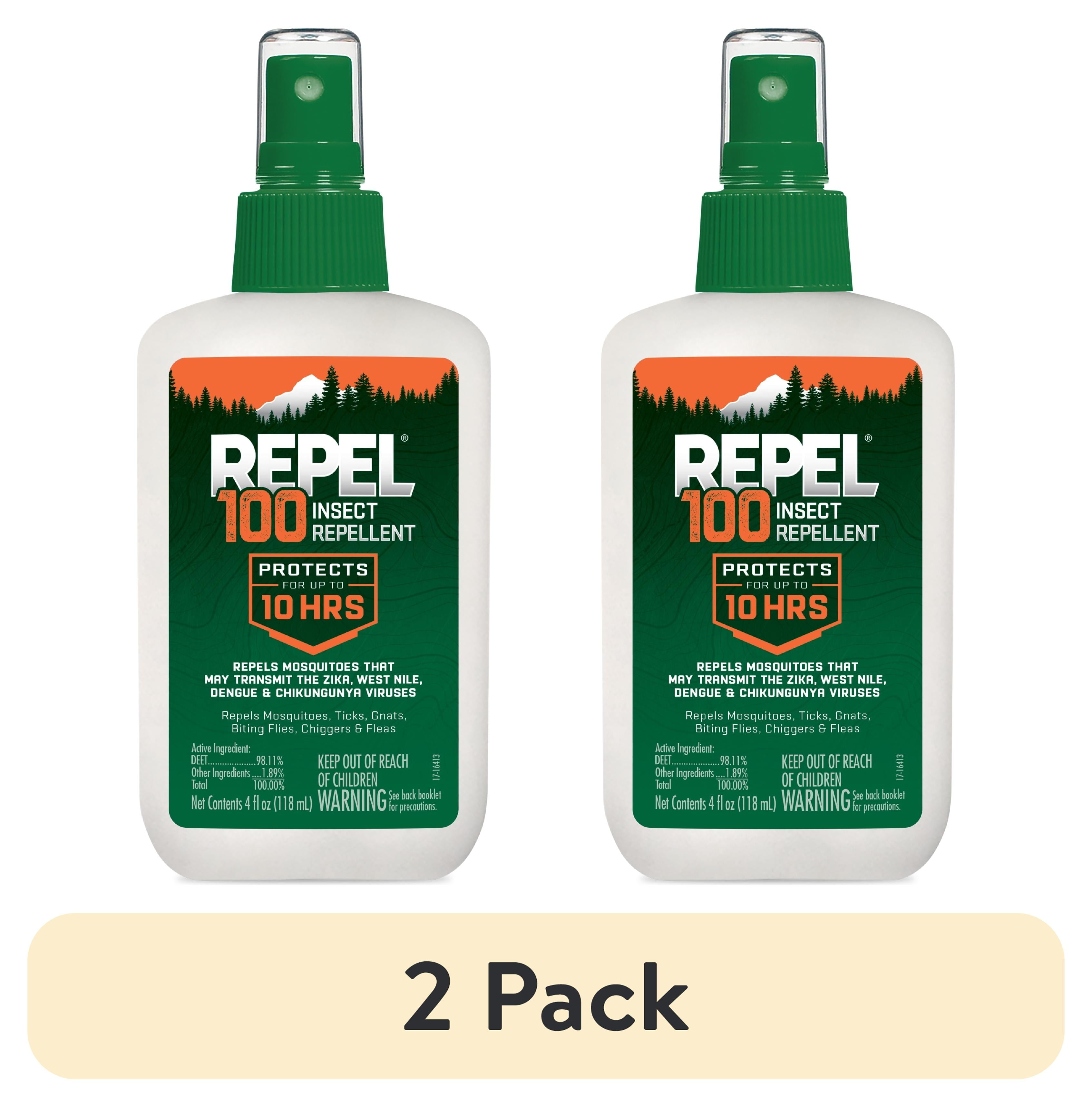 (2 pack) Repel 100 Insect Repellent Pump Spray with DEET, 10-Hour ...